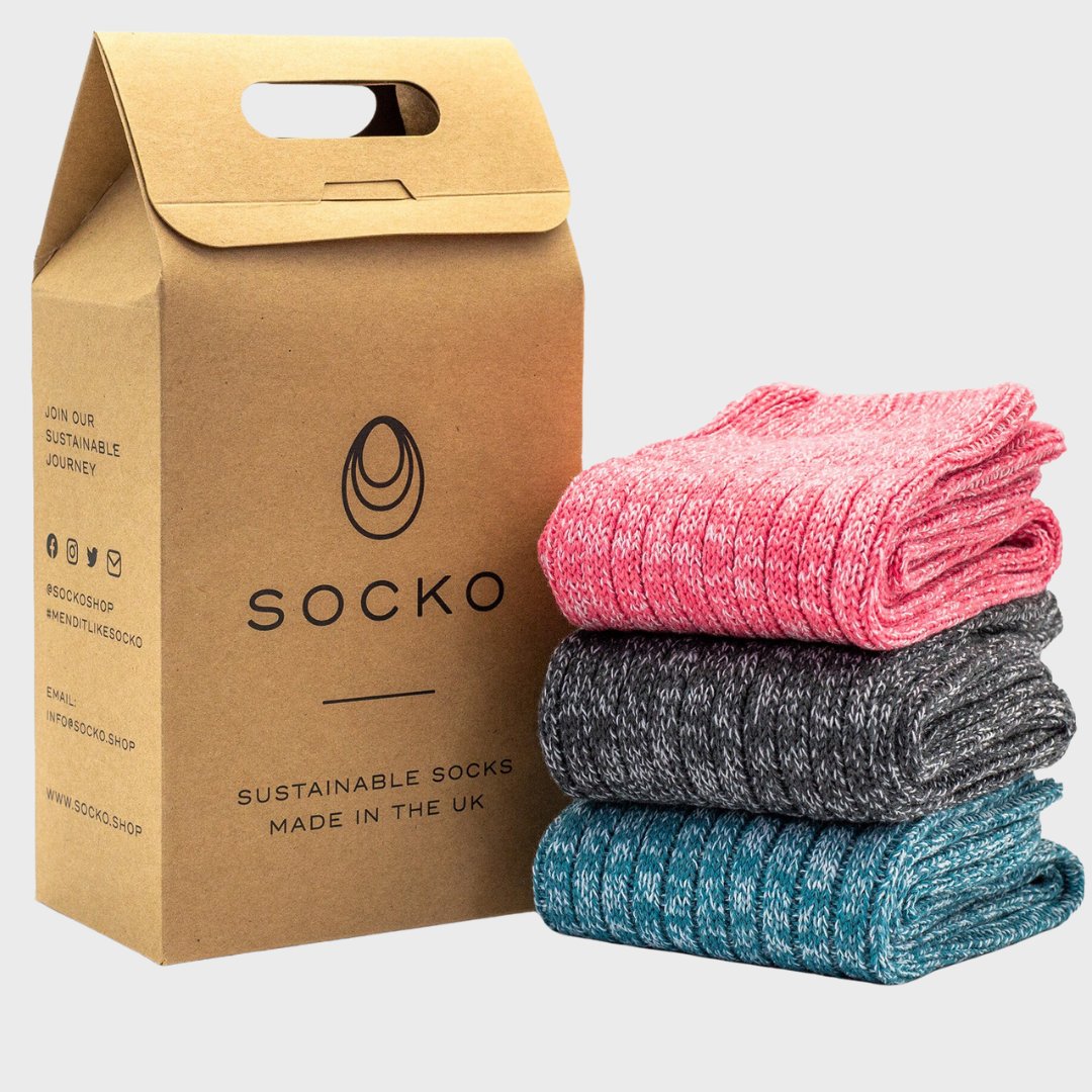 Socko 3 Pairs of 100% Recycled Socks – Buy Me Once UK