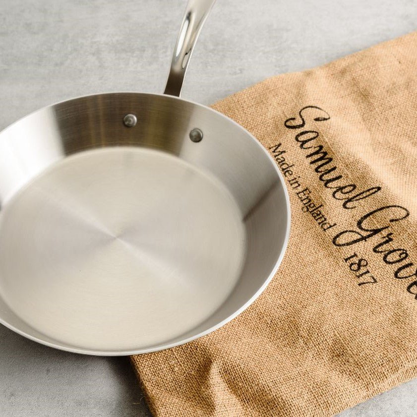Samuel Groves Classic Stainless Steel Tri-ply Frying Pan | Buy Me Once UK