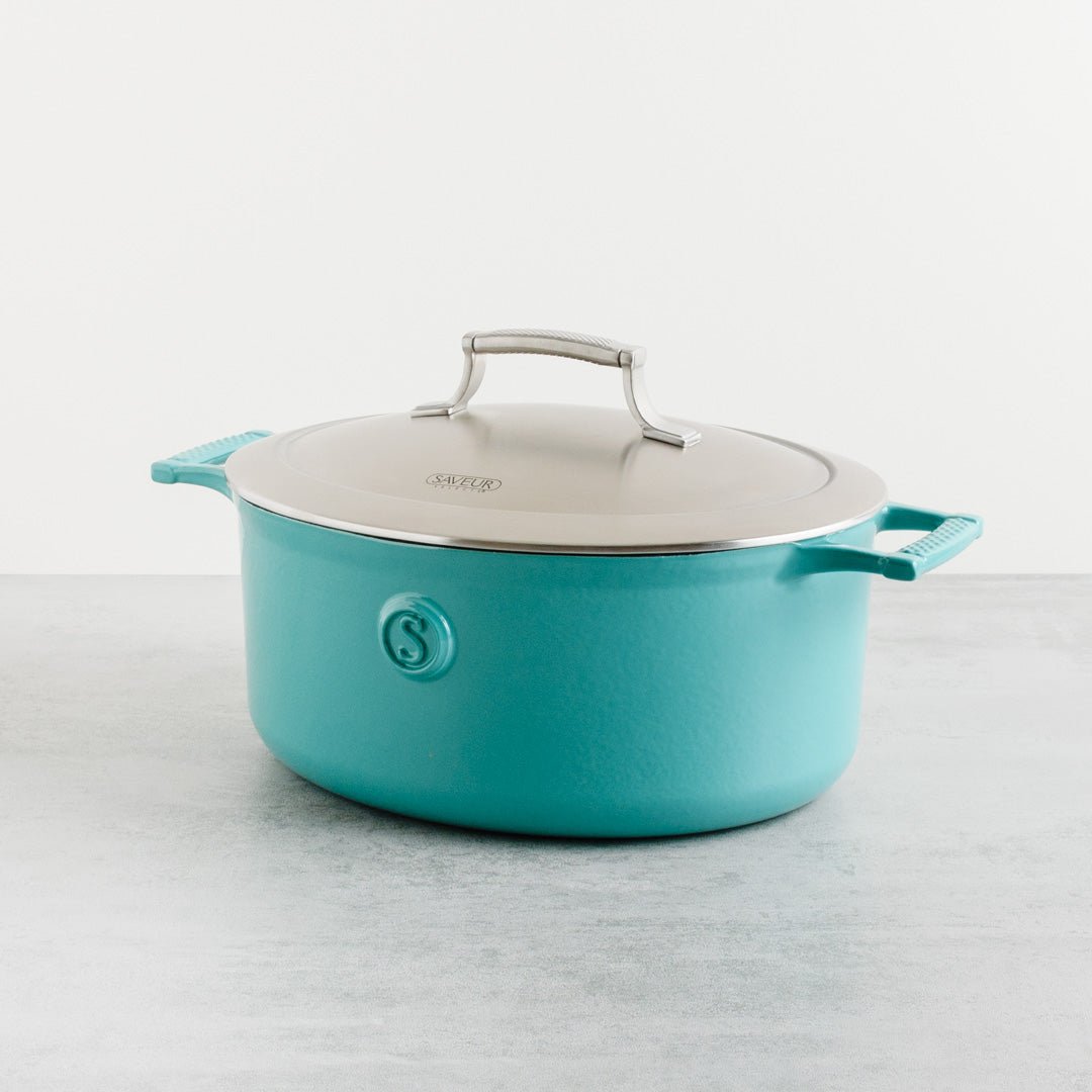 SAVEUR Selects Enamelled Cast Iron Oval Dutch Oven 5.7L – Buy Me Once UK
