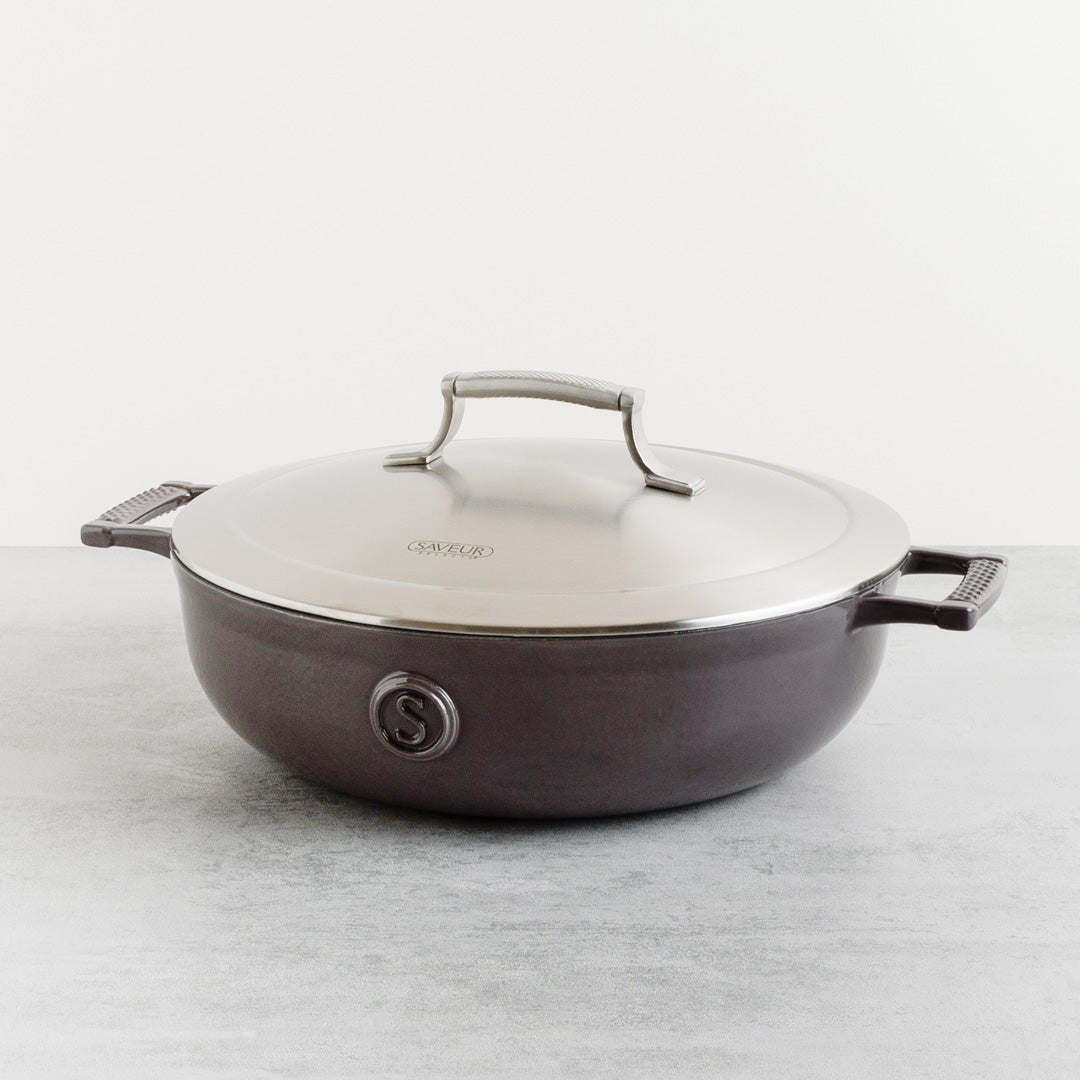 SAVEUR Selects Enamelled Cast Iron Saute Pan 4.2L – Buy Me Once UK